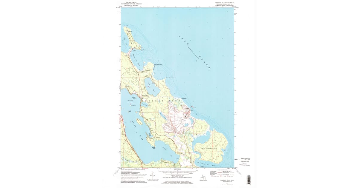 1971 Map of Presque Isle, Presque Isle County, MI — High-Res | Pastmaps