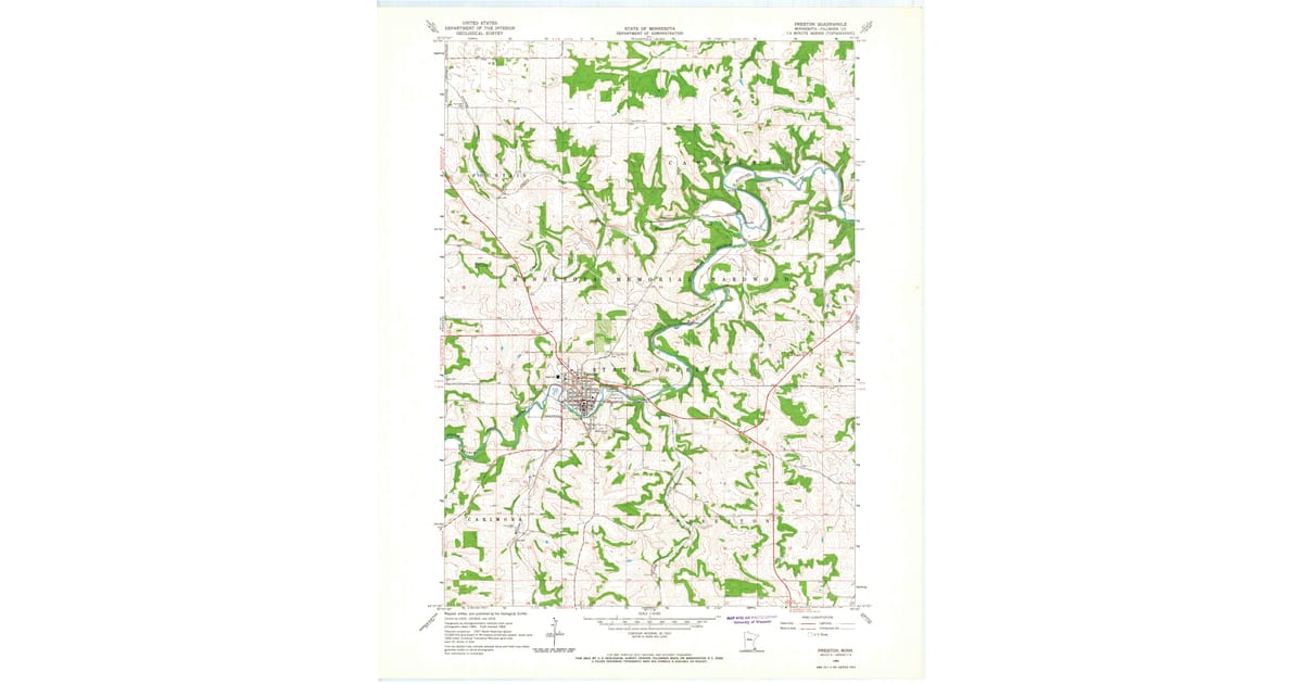 1965 Map of Preston, MN — High-Res | Pastmaps