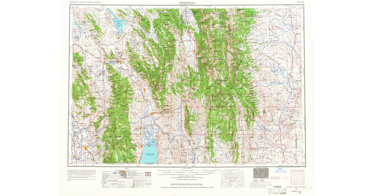 1955 Map of Preston, ID — High-Res | Pastmaps