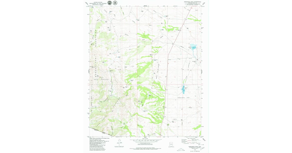 1979 Map of Presumido Peak, Pima County, AZ — High-Res | Pastmaps