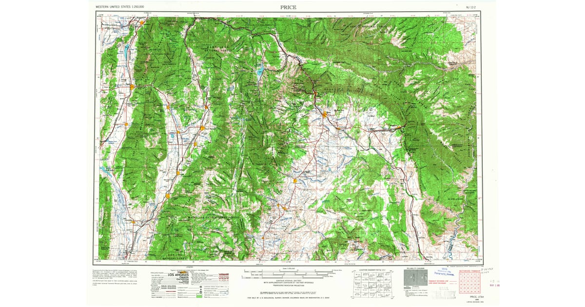 1956 Map of Price, UT — High-Res | Pastmaps