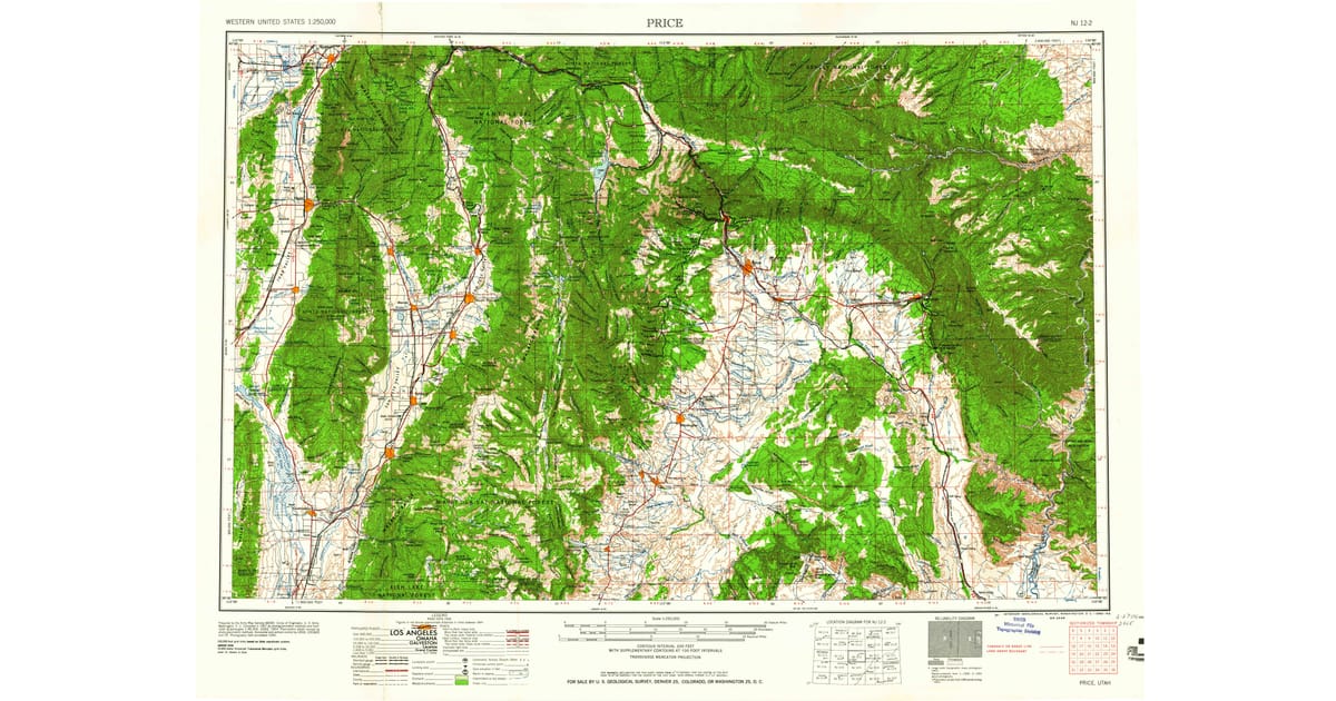 1960s Maps of Carbon County, UT | Pastmaps