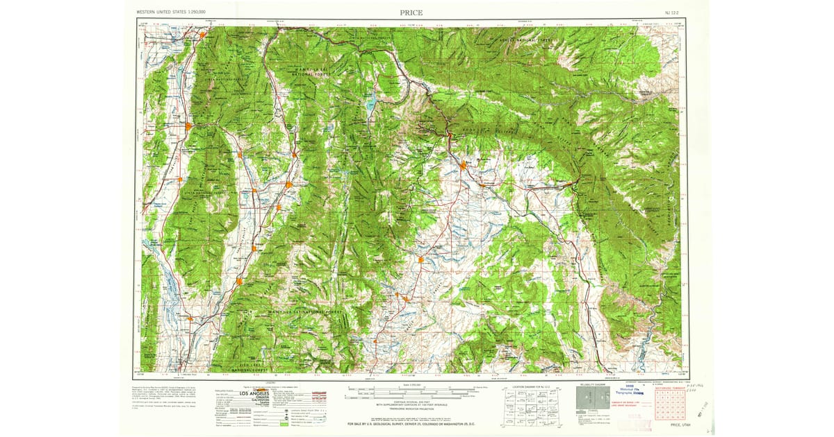 1962 Map of Price, UT — High-Res | Pastmaps