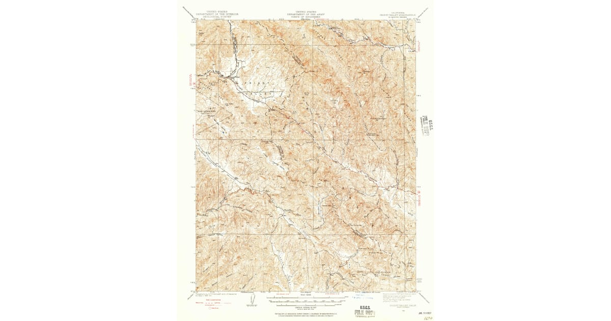 1941 Map of Priest Valley, Monterey County, CA — High-Res | Pastmaps