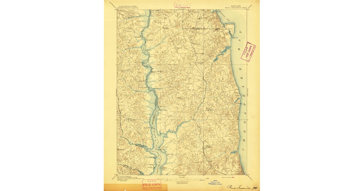 1895 Map of Prince Frederick, MD — High-Res | Pastmaps