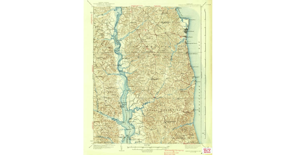 1938 Map of Prince Frederick, MD — High-Res | Pastmaps