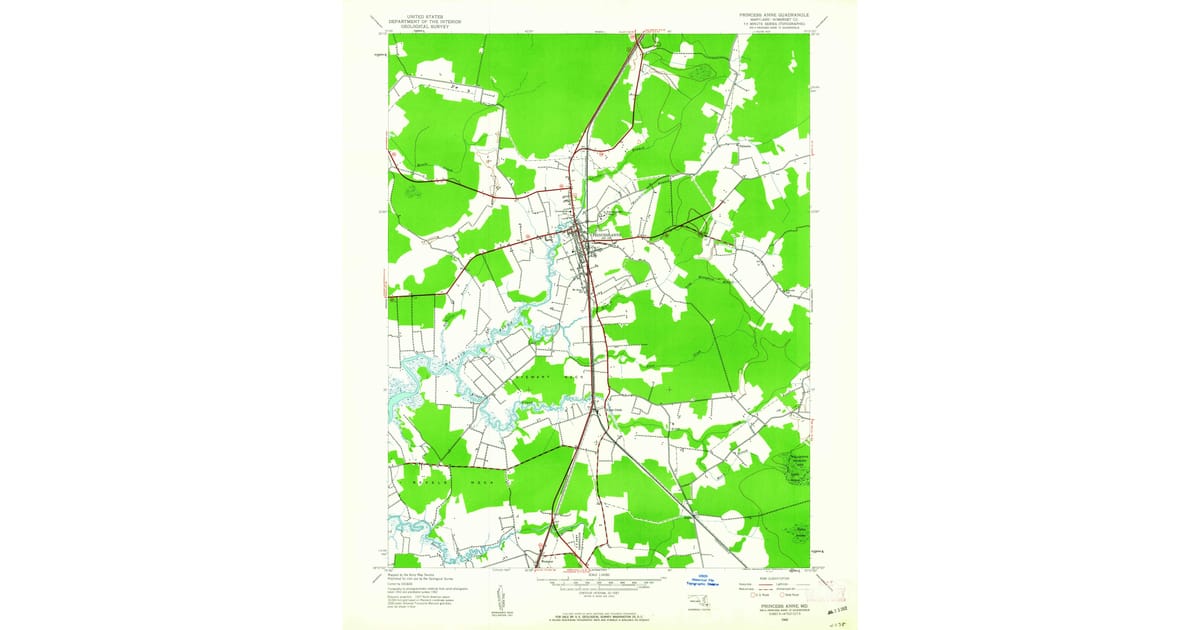 Old Maps of Princess Anne, MD for Genealogy | Pastmaps