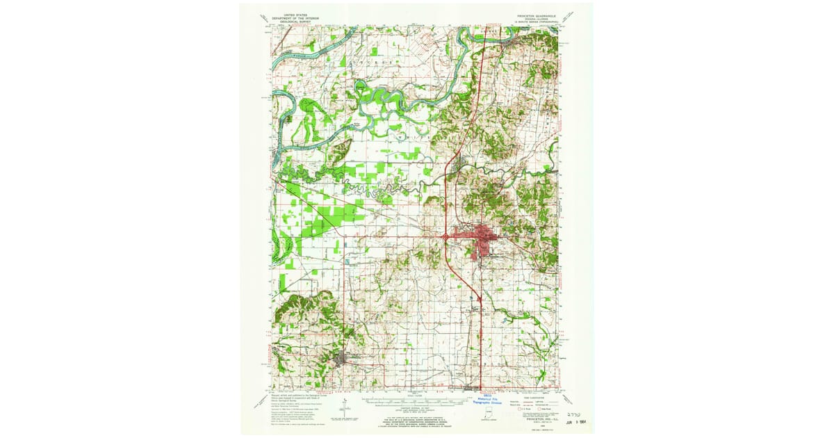 1959 Map of Princeton, IN — High-Res | Pastmaps