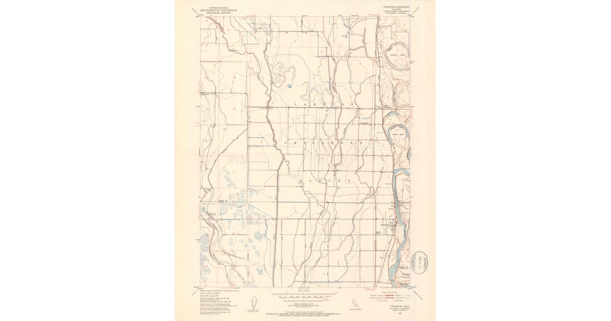 1952 Map of Princeton, CA — High-Res | Pastmaps