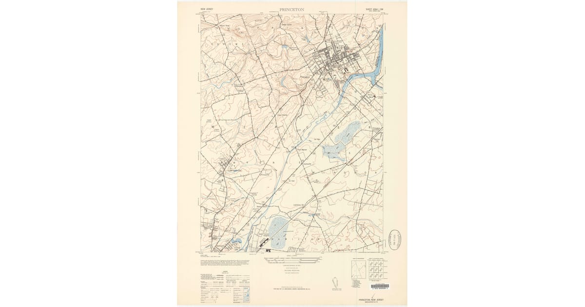 1946 Map of Princeton, NJ — High-Res | Pastmaps