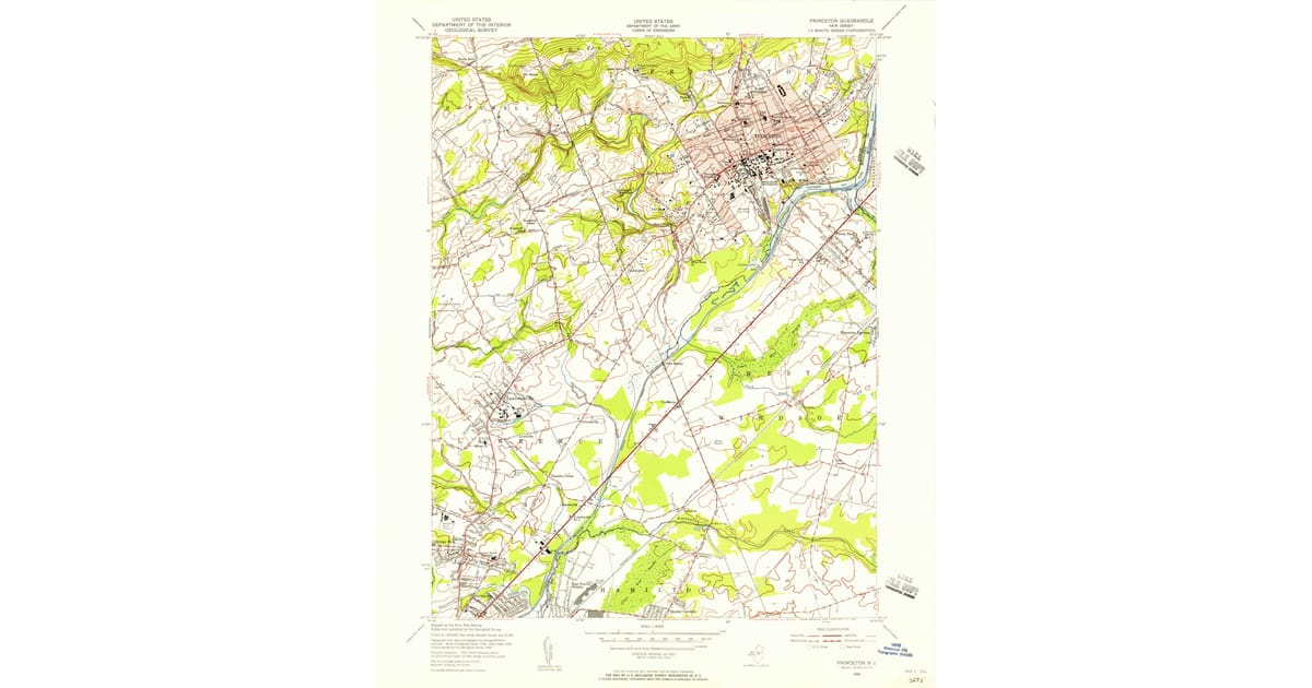 1954 Map of Princeton, NJ — High-Res | Pastmaps