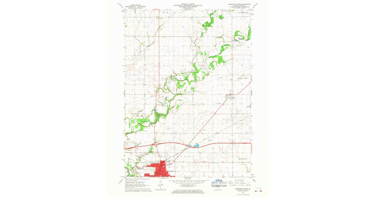 1966 Map of Princeton North, Bureau County, IL — High-Res | Pastmaps