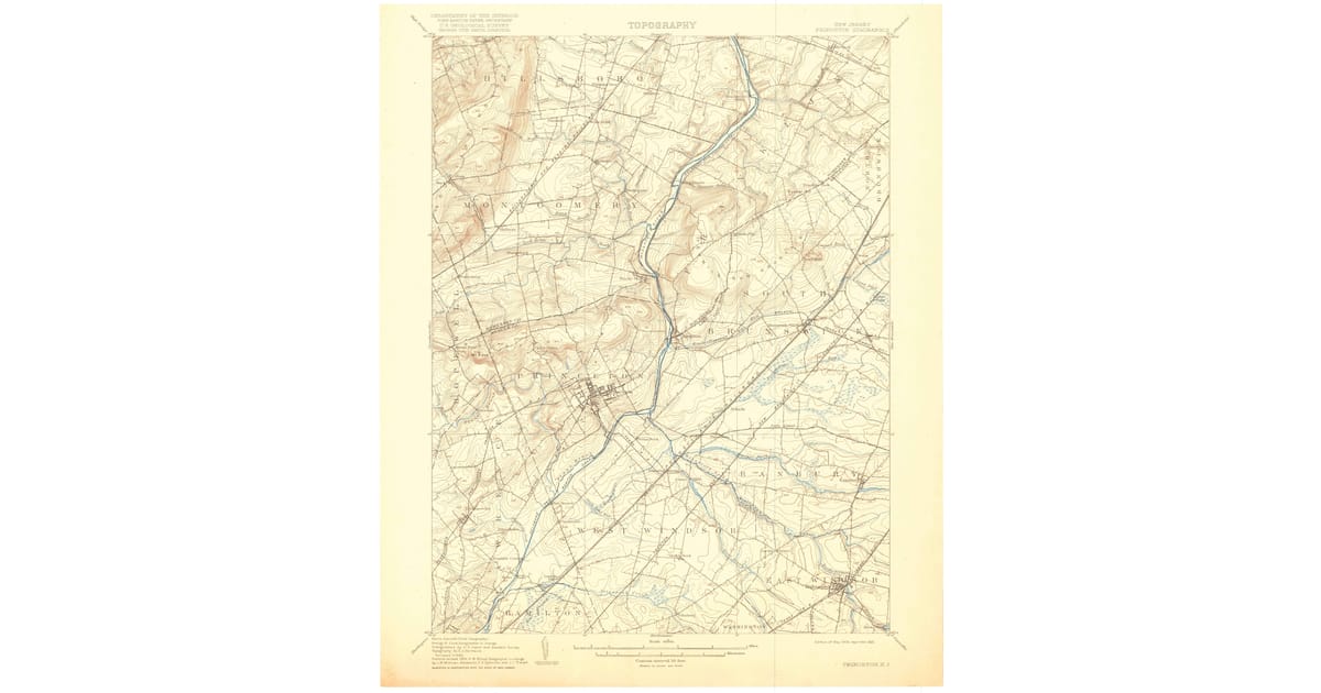1906 Map of Princeton, NJ — High-Res, 1921 Print #2 | Pastmaps