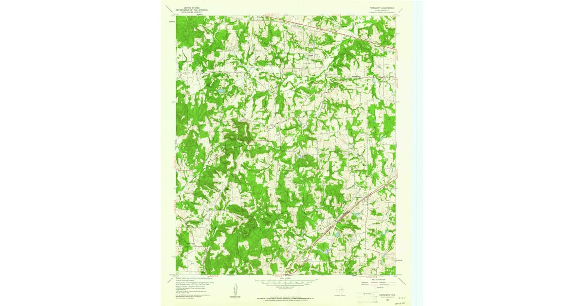 1960s Maps of Pritchett, TX | Pastmaps