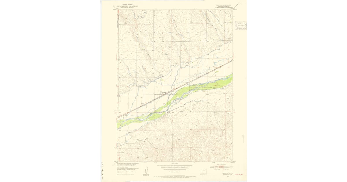 1953 Map of Proctor, Logan County, CO — High-Res | Pastmaps