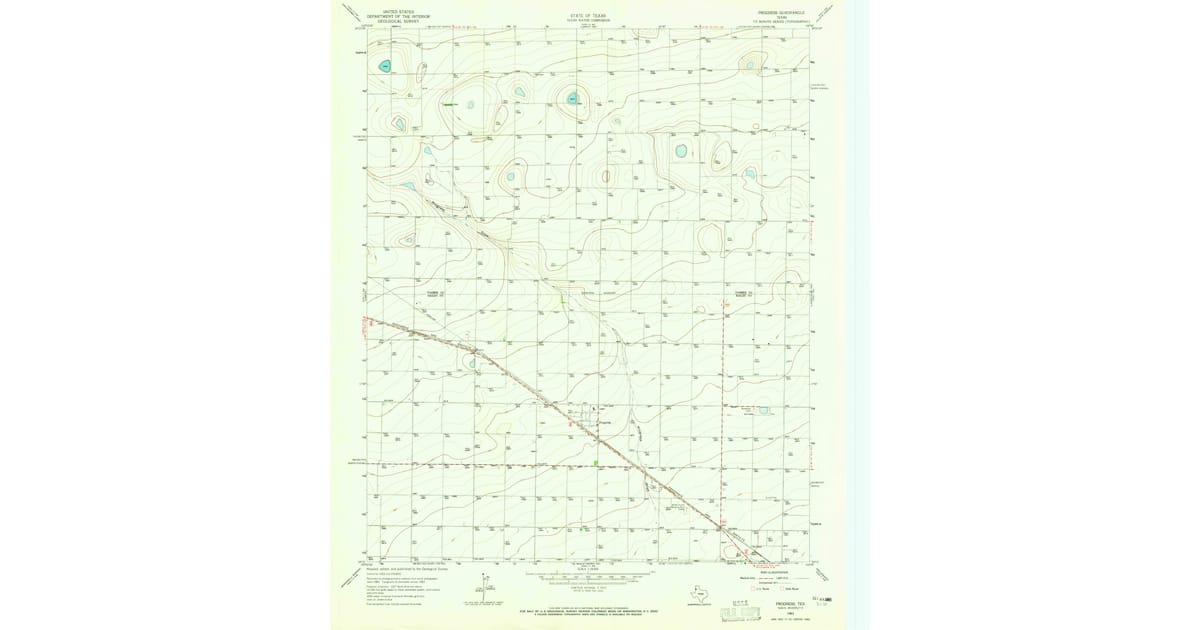 1963 Map of Progress, Bailey County, TX — High-Res | Pastmaps