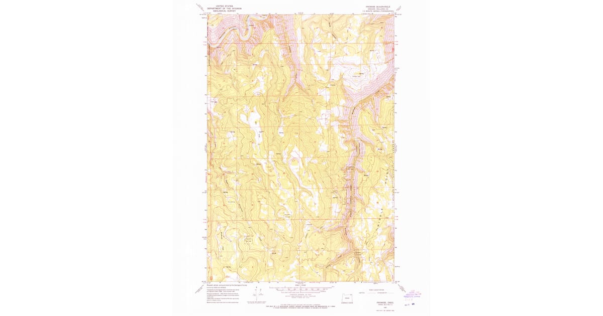 1967 Map of Promise, Wallowa County, OR — High-Res | Pastmaps