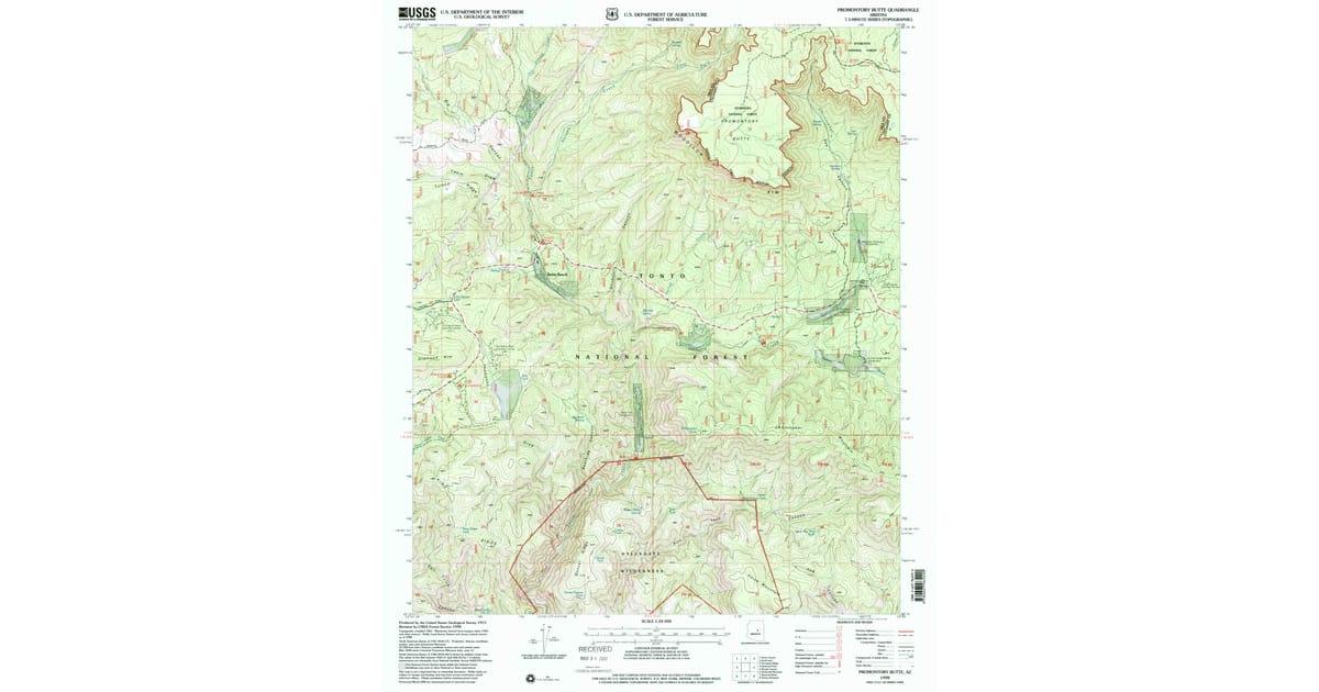 1990s Maps of Thompson Draw Summer Homes Unit #1, AZ | Pastmaps