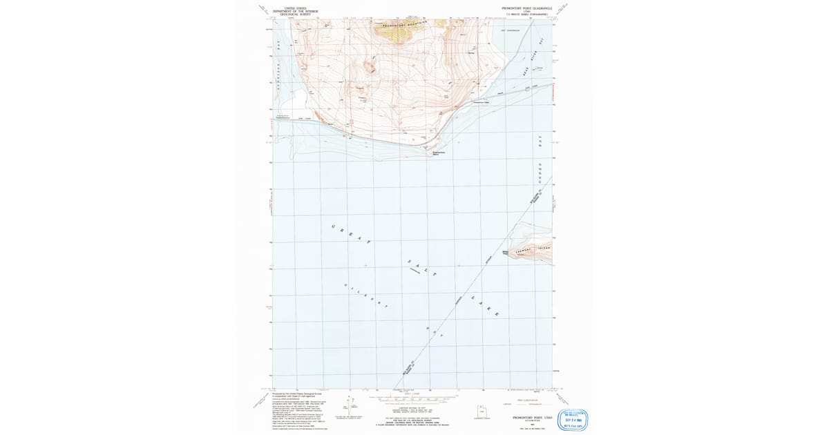 1991 Map of Promontory Point, Box Elder County, UT — High-Res | Pastmaps