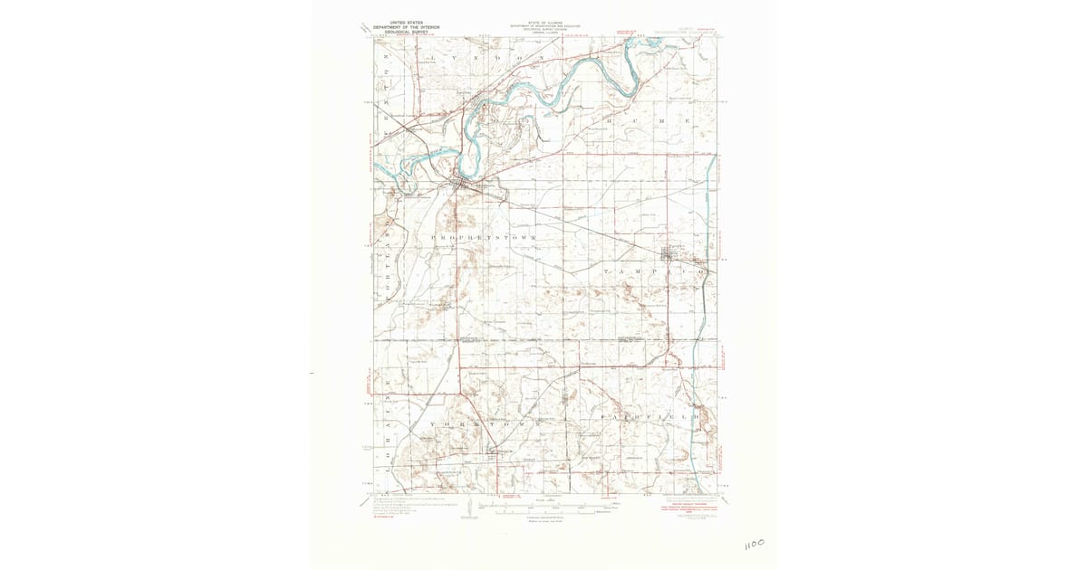 1936 Map of Prophetstown, IL — High-Res | Pastmaps