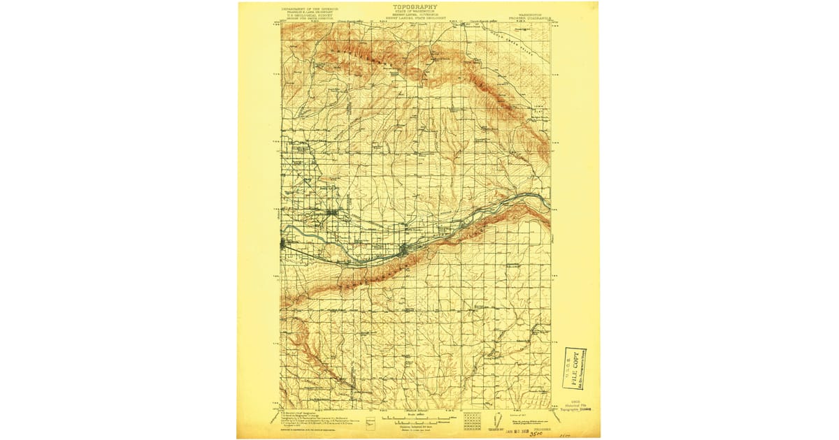 1917 Map of Prosser, WA — High-Res | Pastmaps