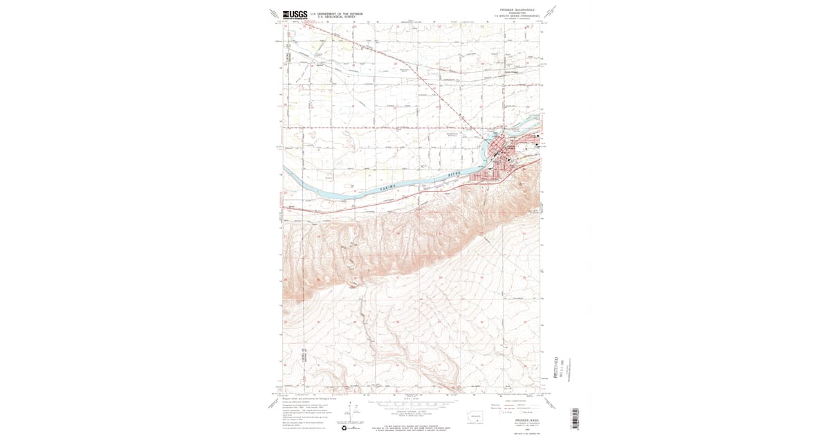 1965 Map of Prosser, WA — High-Res | Pastmaps