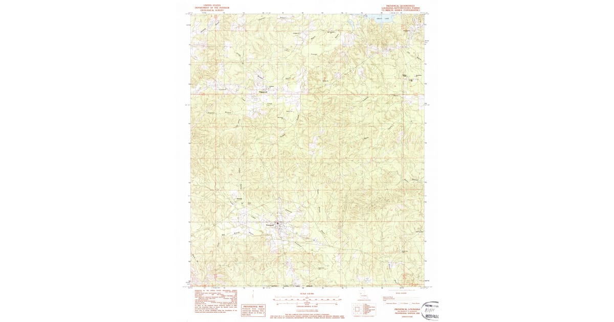 1980s Maps of Provencal, LA | Pastmaps