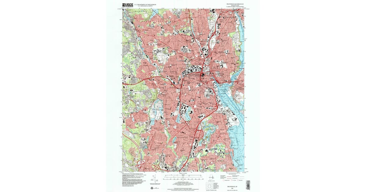 1996 Map of Providence, RI — High-Res | Pastmaps
