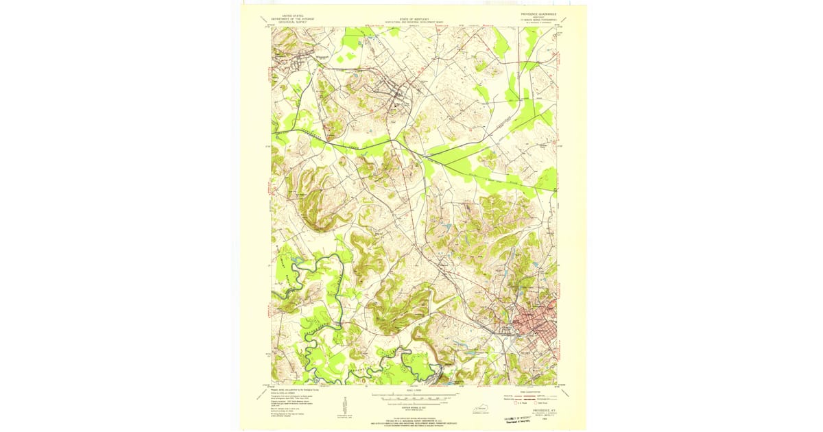 1954 Map of Providence, KY — High-Res | Pastmaps