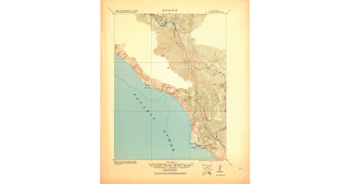 1920 Map of Pt. Delagda, Humboldt County, CA — High-Res | Pastmaps
