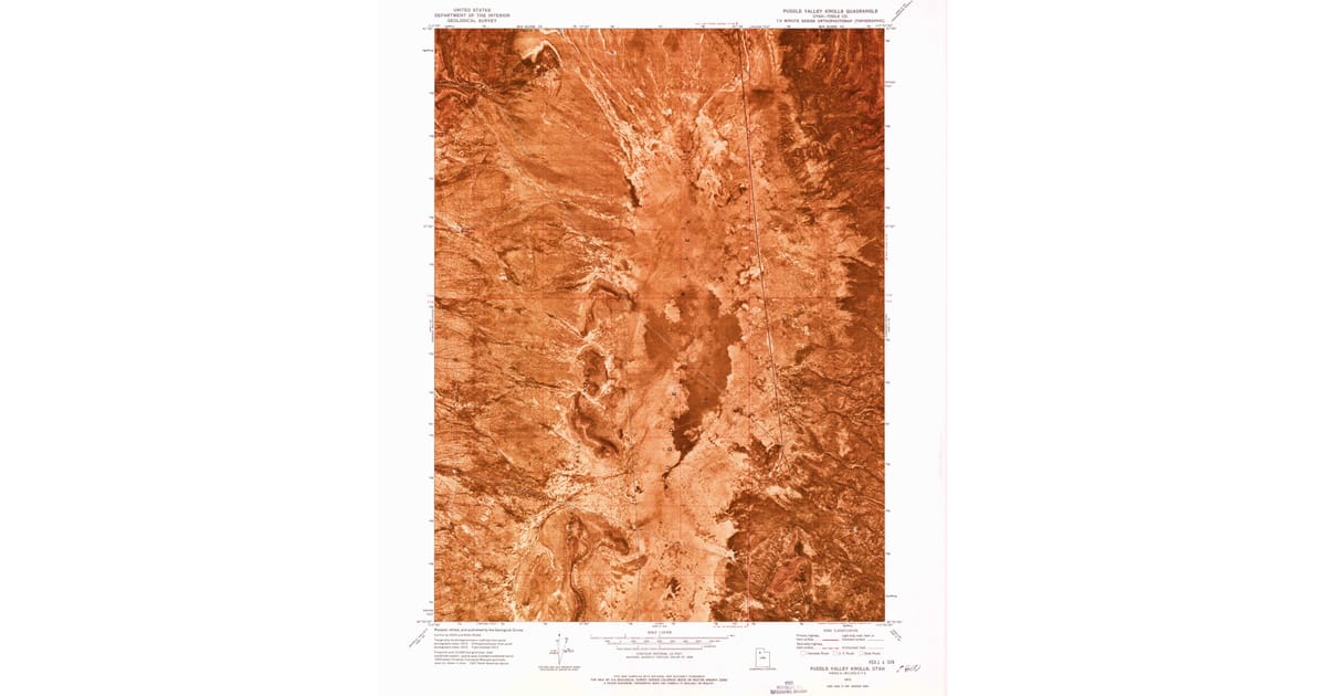 1973 Map of Puddle Valley Knolls, Tooele County, UT — High-Res | Pastmaps
