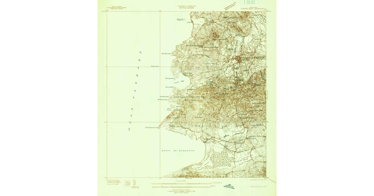 1937 Map of Puerto Real, PR — High-Res | Pastmaps