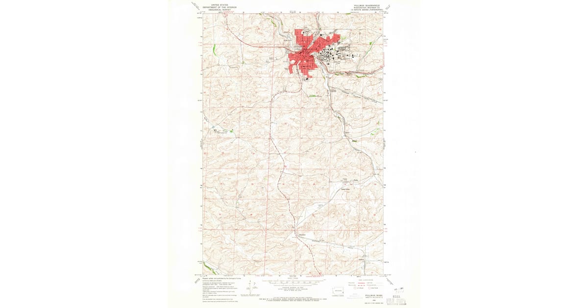 1964 Map of Pullman, WA — High-Res | Pastmaps