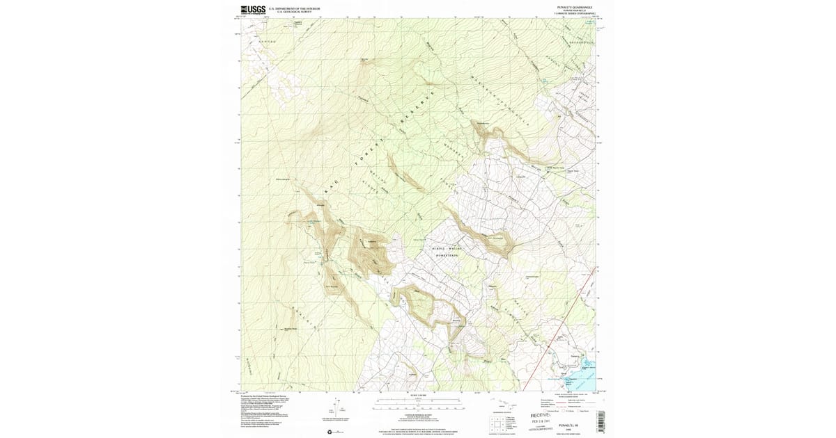 1995 Map of Punaluu, Hawaii County, HI — High-Res | Pastmaps