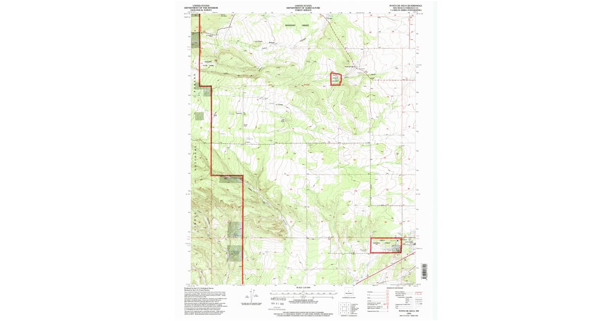 1990s Maps of Mountainair, NM | Pastmaps