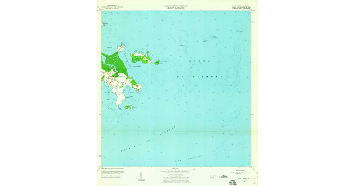 1957 Map of Punta Puerca, Ceiba Municipio, PR — High-Res | Pastmaps