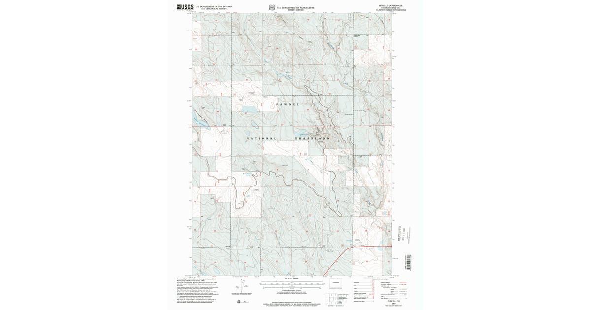 1997 Map of Purcell, Weld County, CO — High-Res | Pastmaps