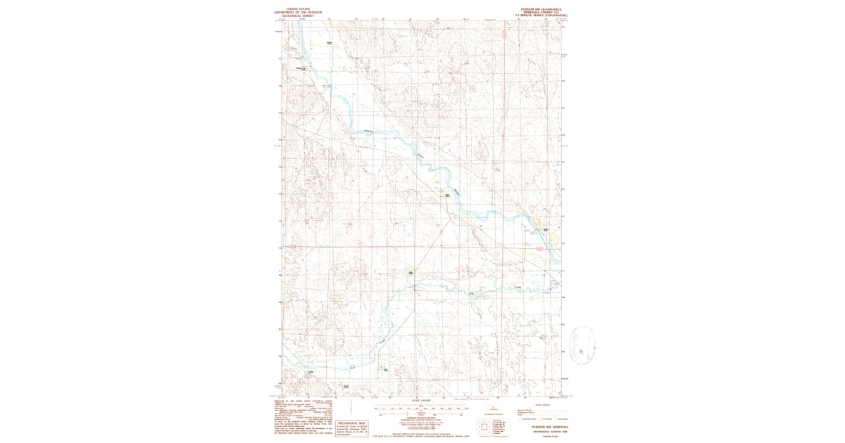 1986 Map of Purdum NW, Cherry County, NE — High-Res | Pastmaps