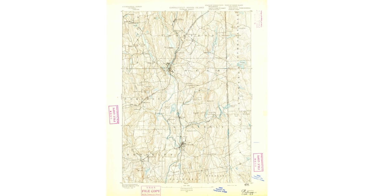1893 Map of Putnam, Windham County, CT — High-Res | Pastmaps