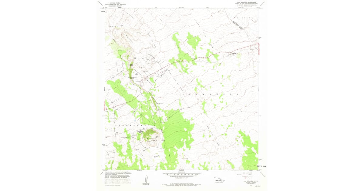 1981 Map of Puu Anahulu, Hawaii County, HI — High-Res | Pastmaps