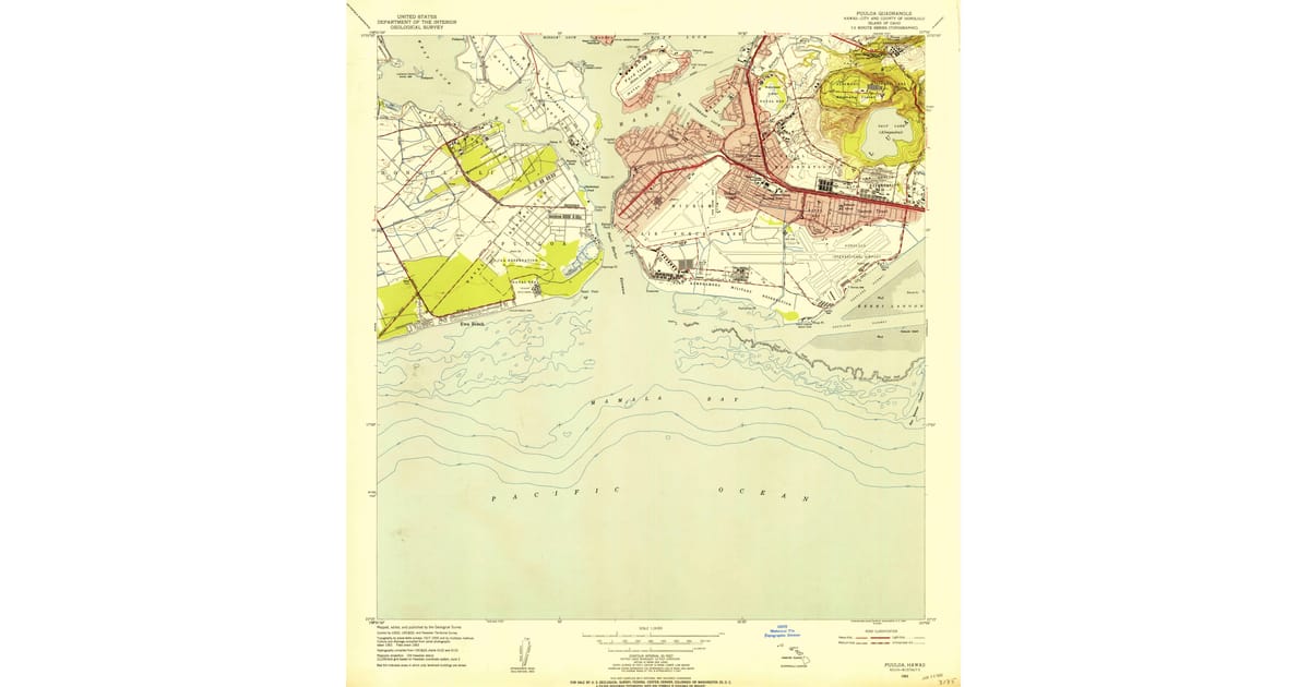 Old Maps of Ewa Beach, HI for Genealogy | Pastmaps