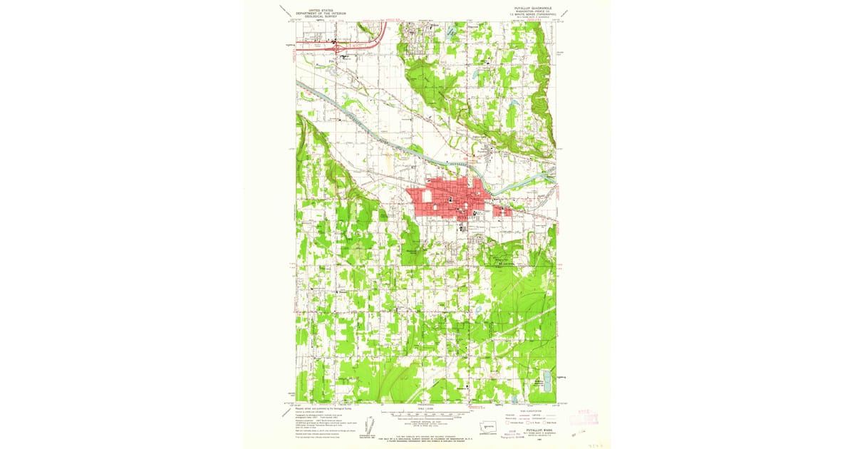 1961 Map of Puyallup, WA — High-Res | Pastmaps