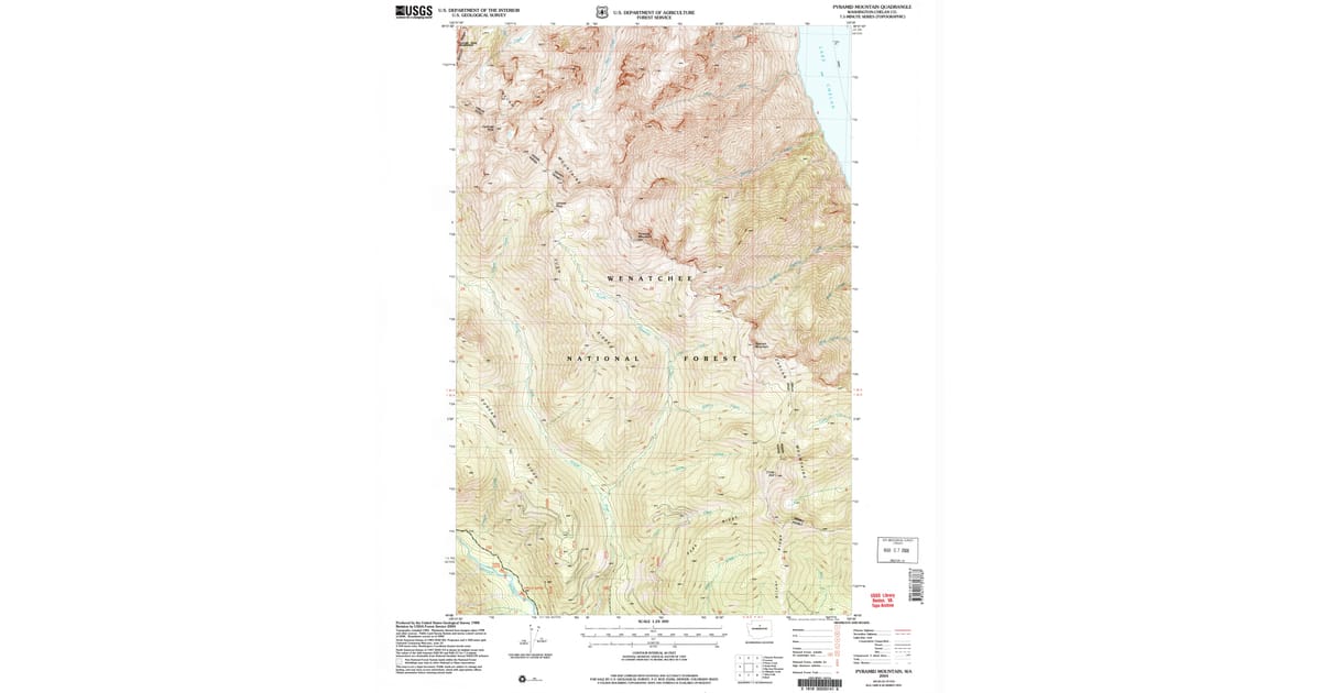 2004 Map of Pyramid Mountain, Chelan County, WA — High-Res | Pastmaps