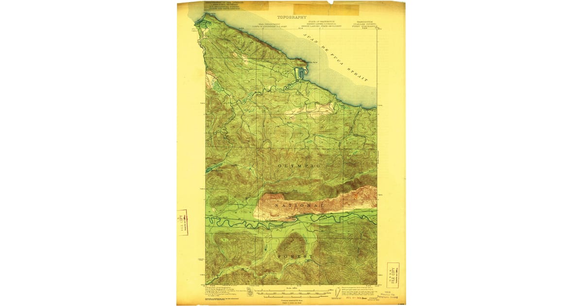 1922 Map of Pysht, Clallam County, WA — High-Res | Pastmaps