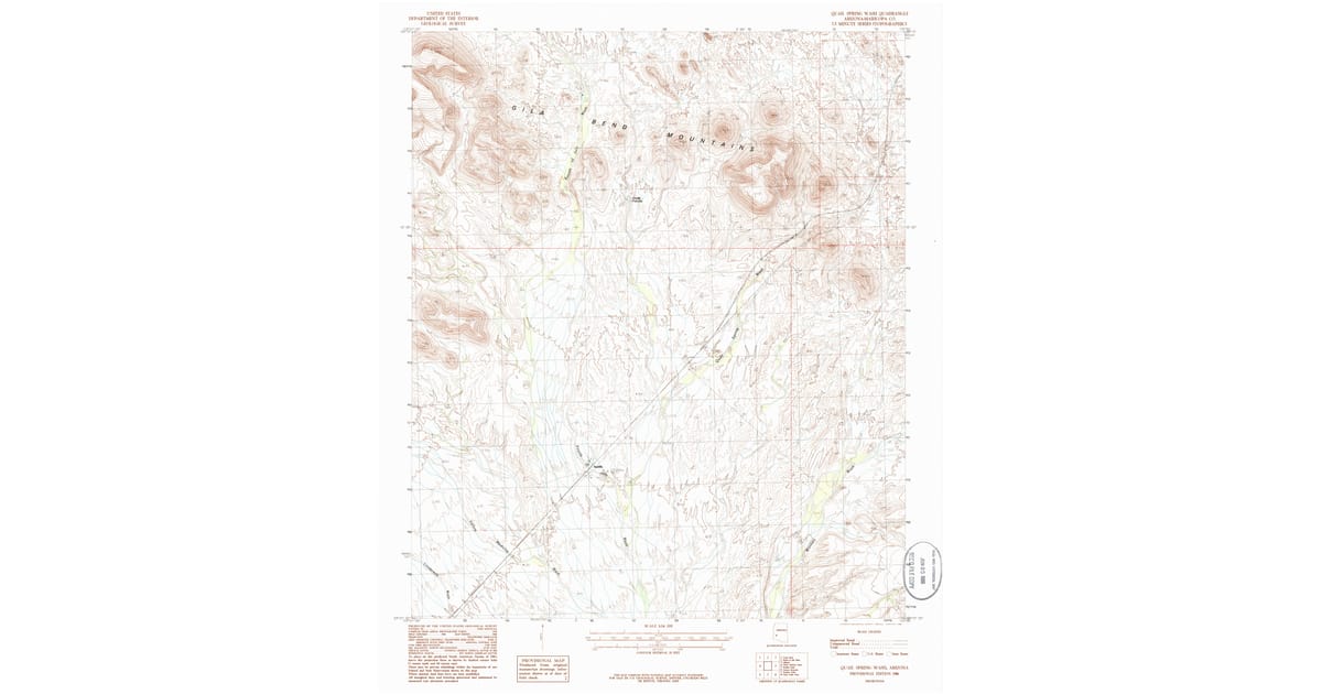 1986 Map of Quail Spring Wash, Maricopa County, AZ — High-Res | Pastmaps