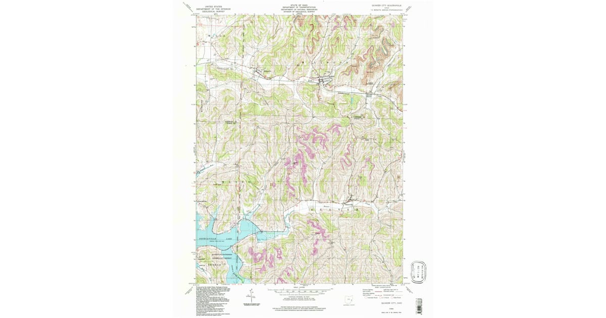 1994 Map of Quaker City, OH — High-Res | Pastmaps