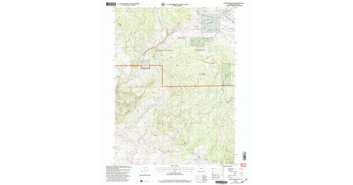 2000 Map of Quaker Mountain, Routt County, CO — High-Res | Pastmaps