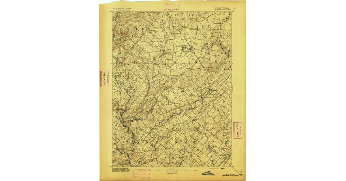 1894 Map of Quakertown, PA — High-Res | Pastmaps