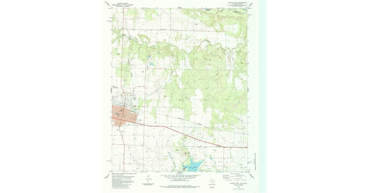 1984 Map of Quanah East, Hardeman County, TX — High-Res | Pastmaps