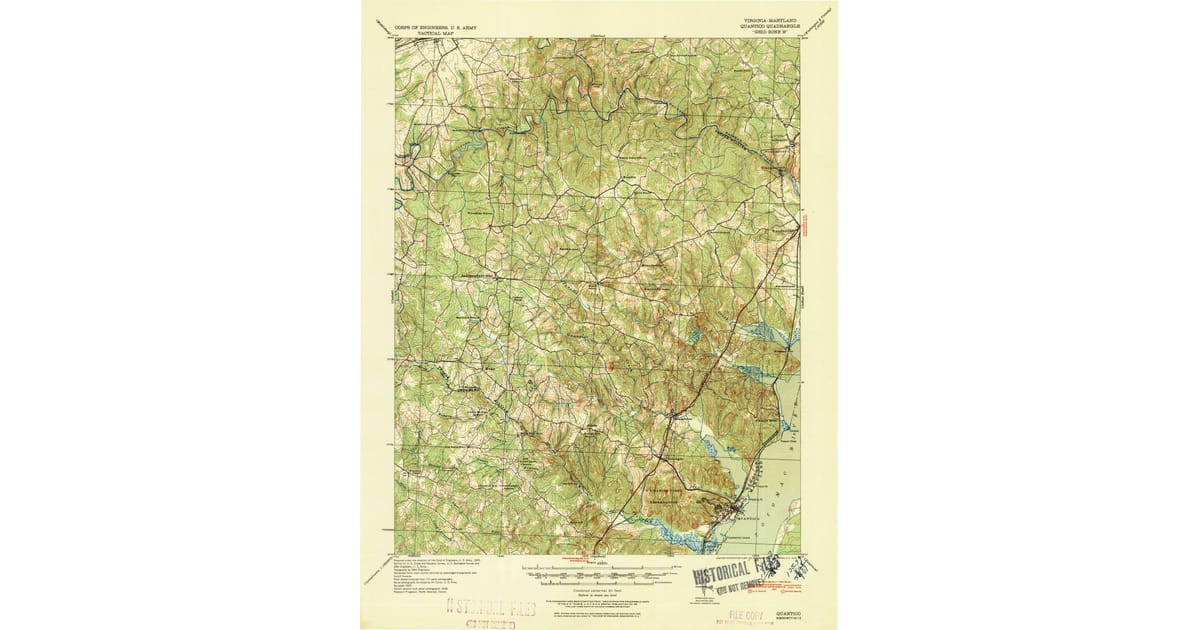 1940 Map of Quantico, VA — High-Res | Pastmaps